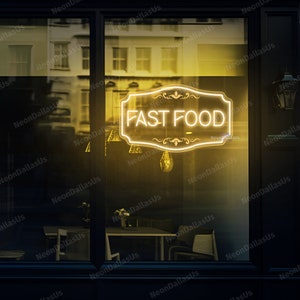 Fast Food Neon Sign Fast Food LED Light Fast Food Shop LED Neon Light ...