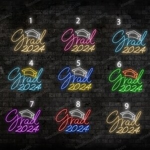 Class of 2024 Neon Sign Class of 2024 Lighted Sign Graduation Neon Sign ...