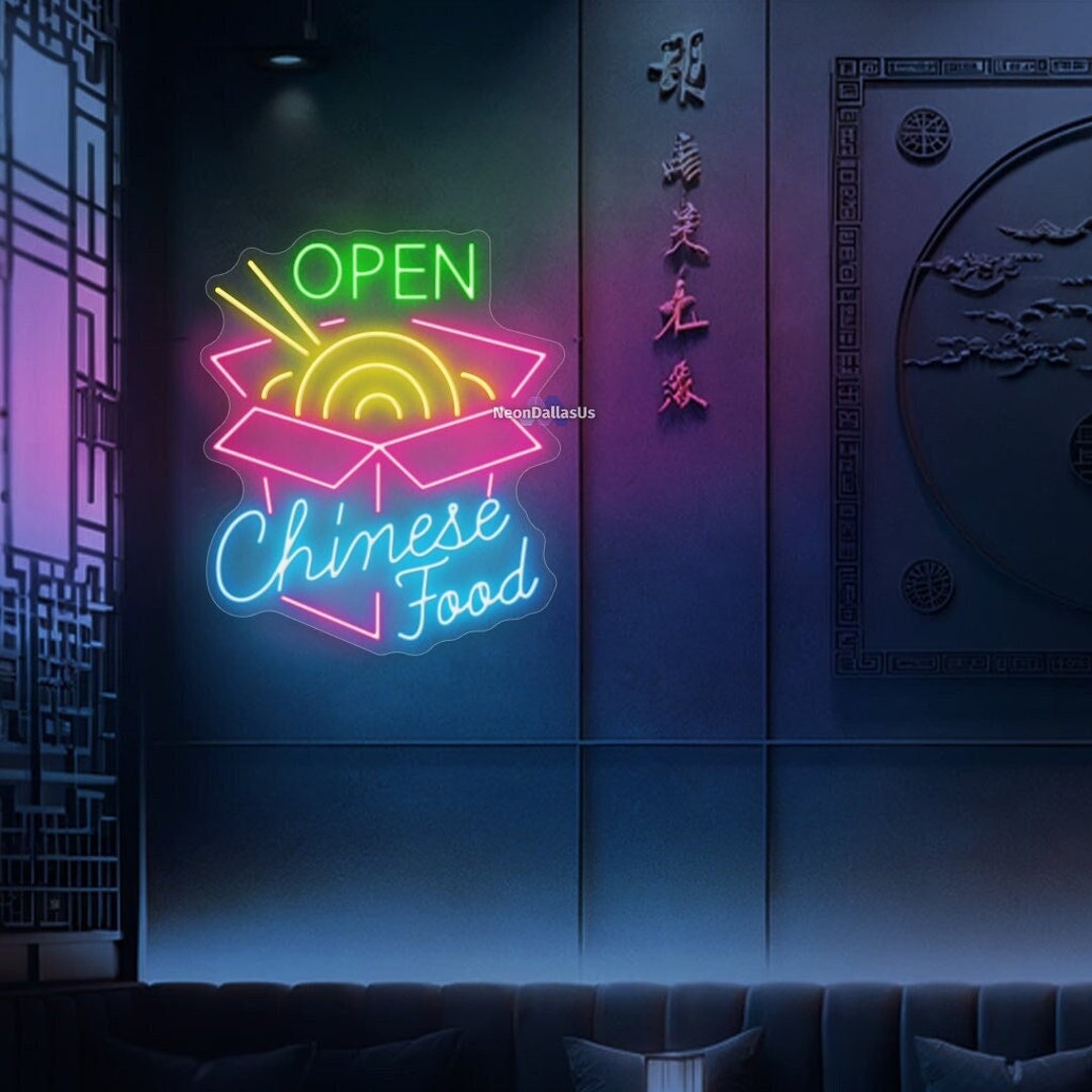 Chinese Food Neon Sign Chinese Food Open Neon Lights Chinese Restaurant ...