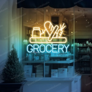 Grocery Sign Grocery Neon Sign Grocery Led Lights Kitchen Neon Sign ...