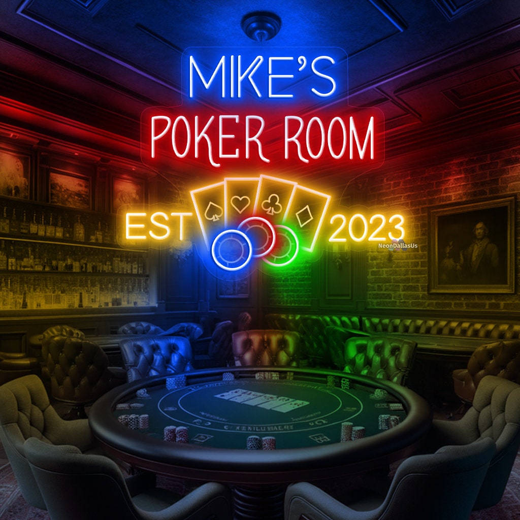 Poker Neon Sign Poker Neon Light Poker Room Led Sign Game Room Sign ...