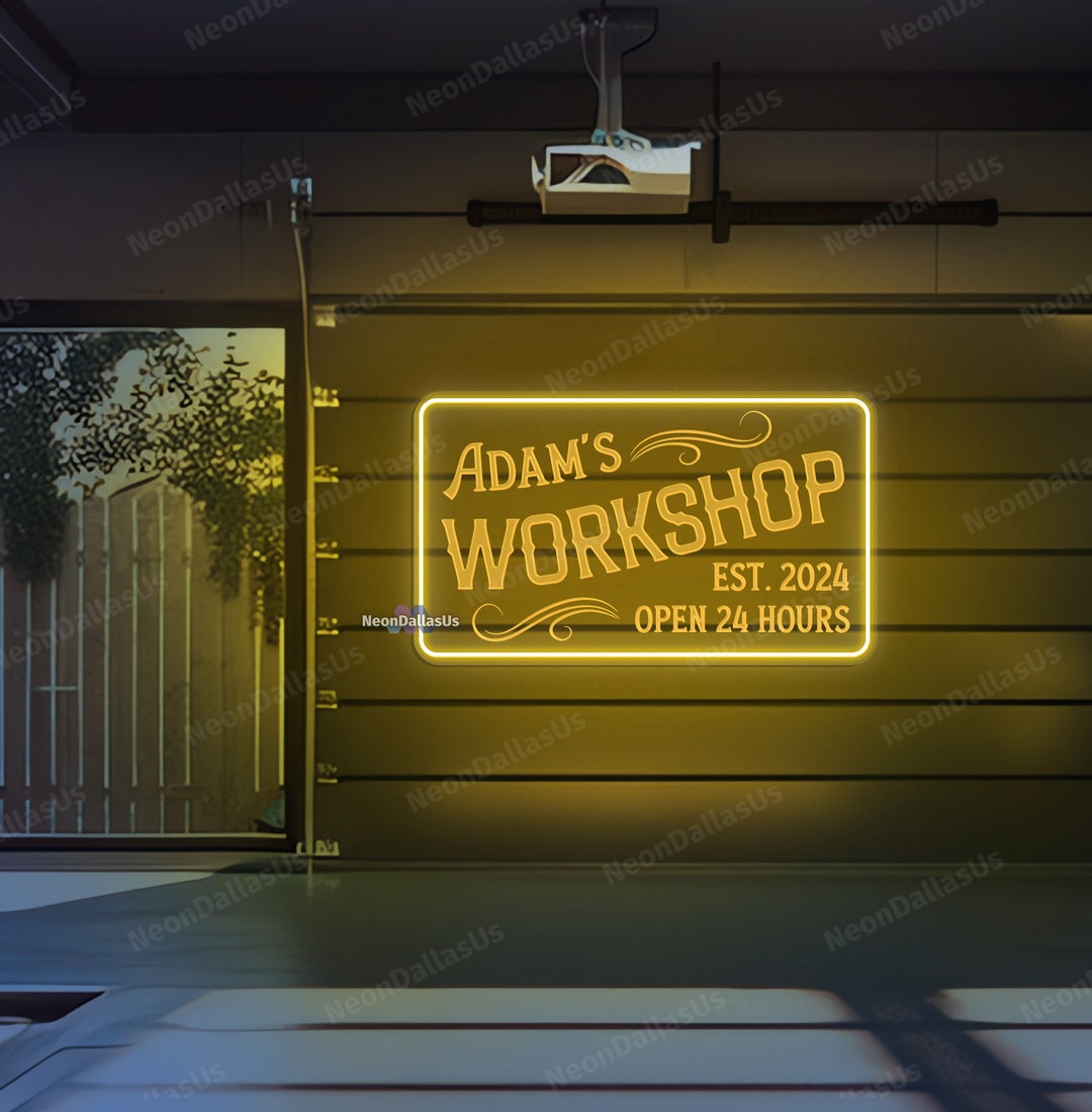 Fathers Day Gift Workshop Sign for Dad Personalized Workshop Custom ...