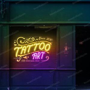 Tattoo Art LED Sign Tattoo Neon Sign Custom Tattoo Studio Signs Tattoo ...