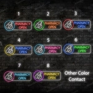 Pharmacy Open Neon Sign Pharmacy Open LED Lights Pharmacy Neon Lights ...