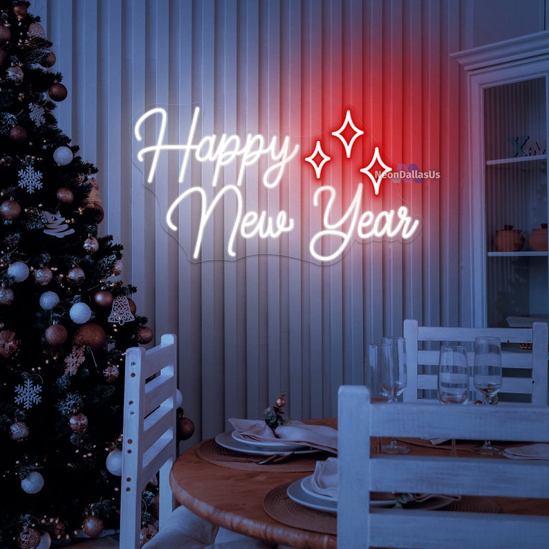 Happy New Year Sign 2024 New Year Neon Sign New Year LED Light - Etsy