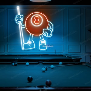 Billiard Neon Sign Open Sign Billiard Pool Table Light Billiard Room ...