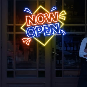 Now Open Neon Signs Now Open LED Sign Light Open Shop Decors Open Neon ...