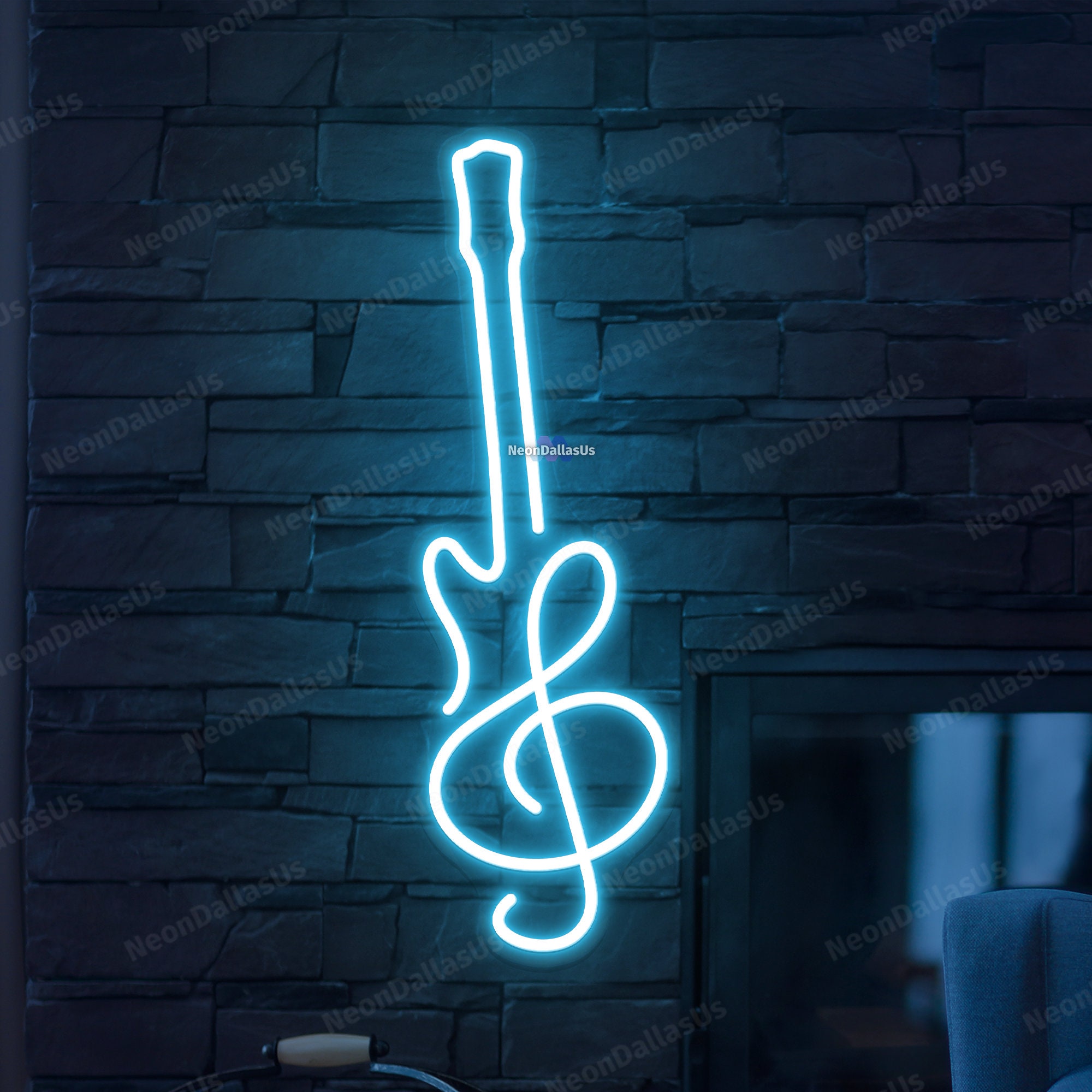 Guitar Neon Sign Guitar LED Lights Guitar Sign Guitar Gifts Music Neon ...