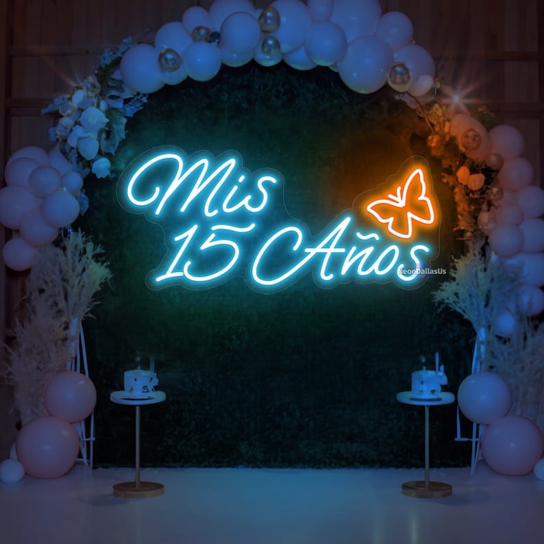 Mis 15 Años Neon Sign Custom 15th Birthday Party Led Neon - Etsy