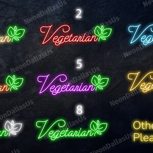 Vegetarian Neon Sign Vegan Led Sign Custom Vegetable Neon Sign ...