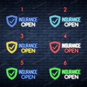 Insurance Open Sign Insurance Sign Insurance Services Shop Decors LED ...