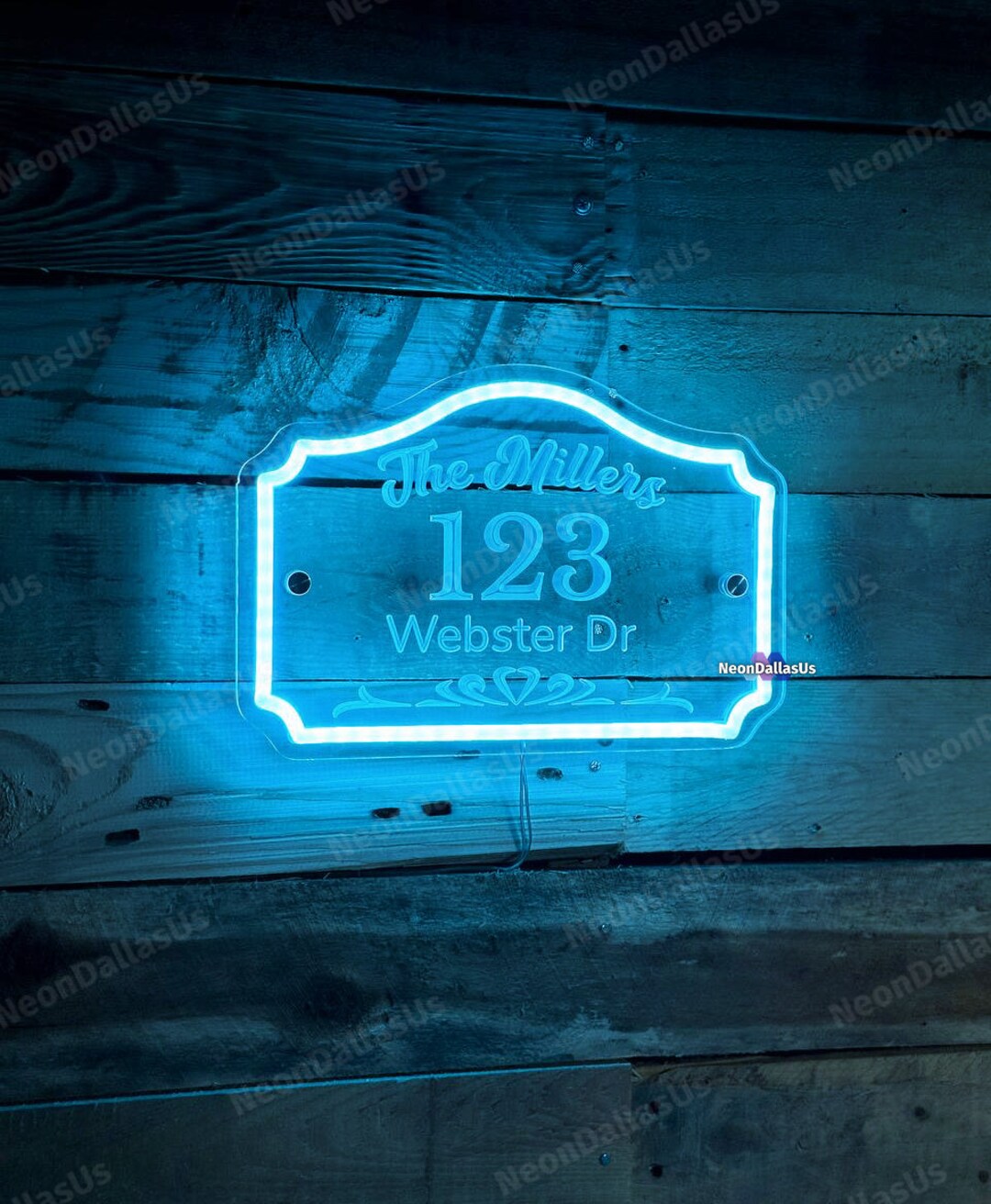 Illuminated House Address Number Outdoor Sign Custom House Number ...