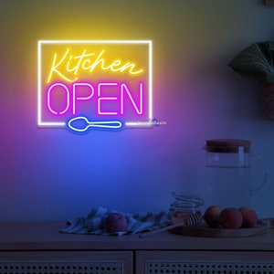Kitchen Open Sign Kitchen Neon Sign Kitchen Led Light Open Neon Sign ...
