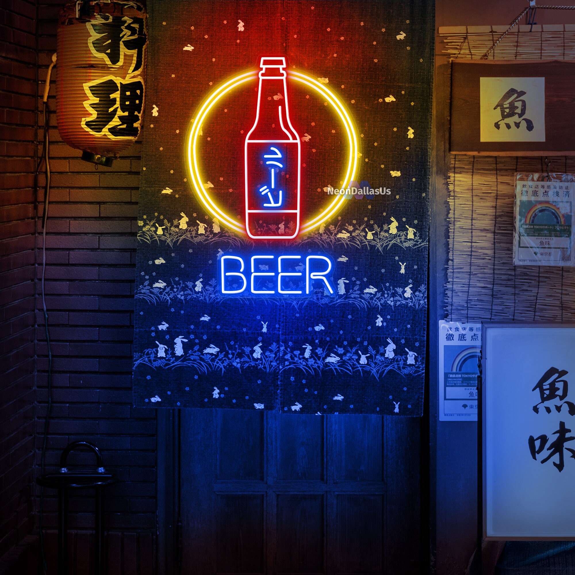 Beer Japanese Neon Sign Beer Led Light Beer Bar Neon Sign Japanese ...