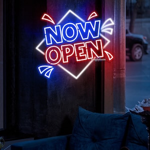 Now Open Neon Signs Now Open LED Sign Light Open Shop Decors Open Neon ...