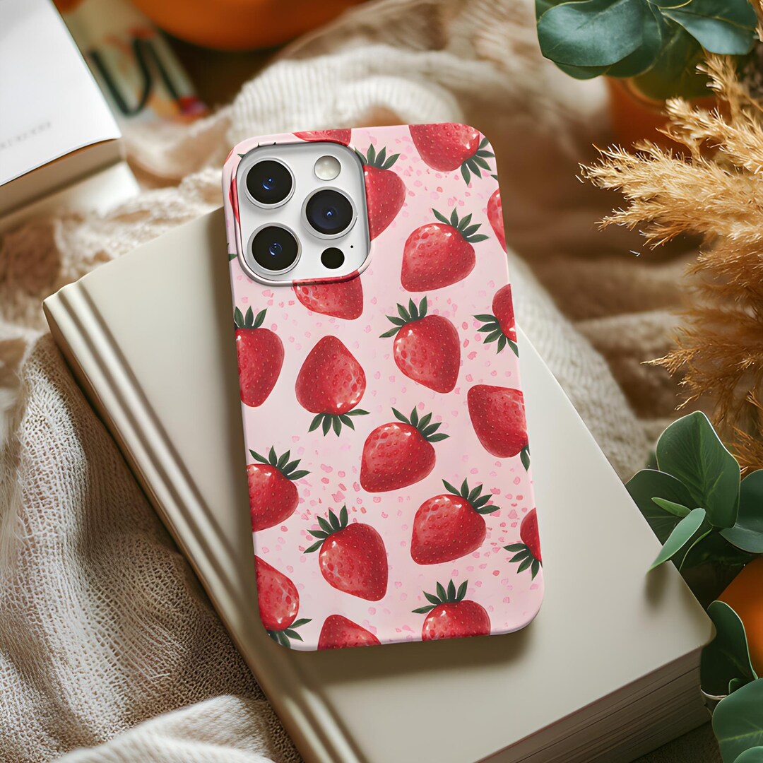 Strawberry Tough Magnetic Case - Sweet Protective Phone Cover, Cute ...