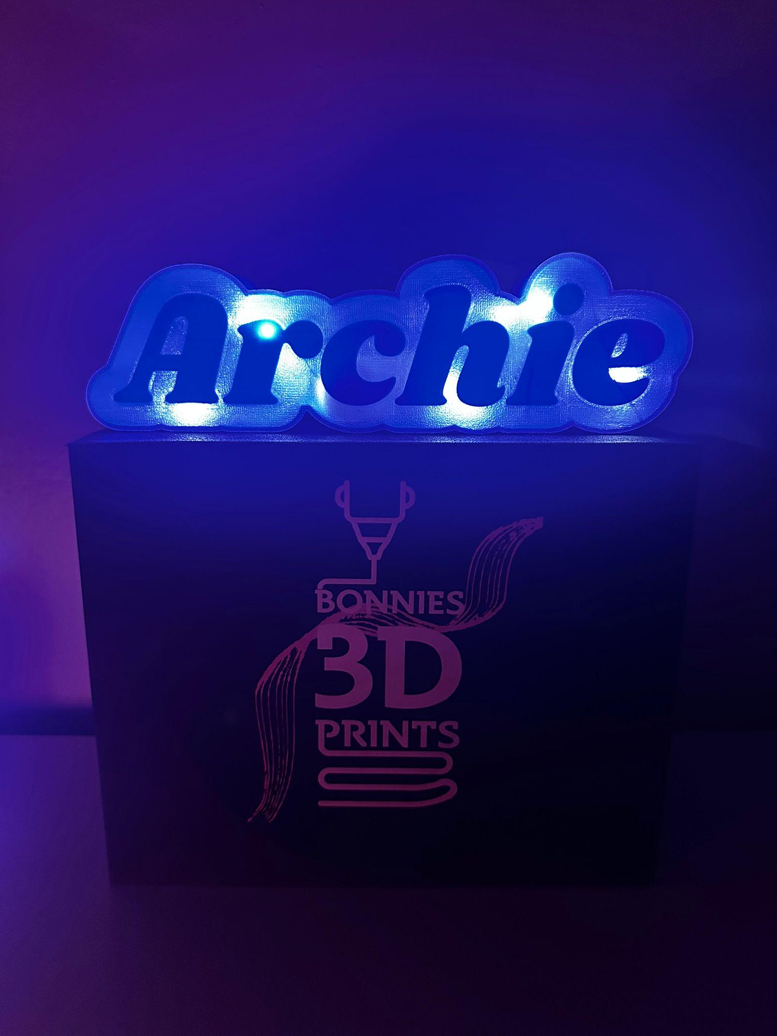 3d Printed Personalised Lightboxes - Etsy