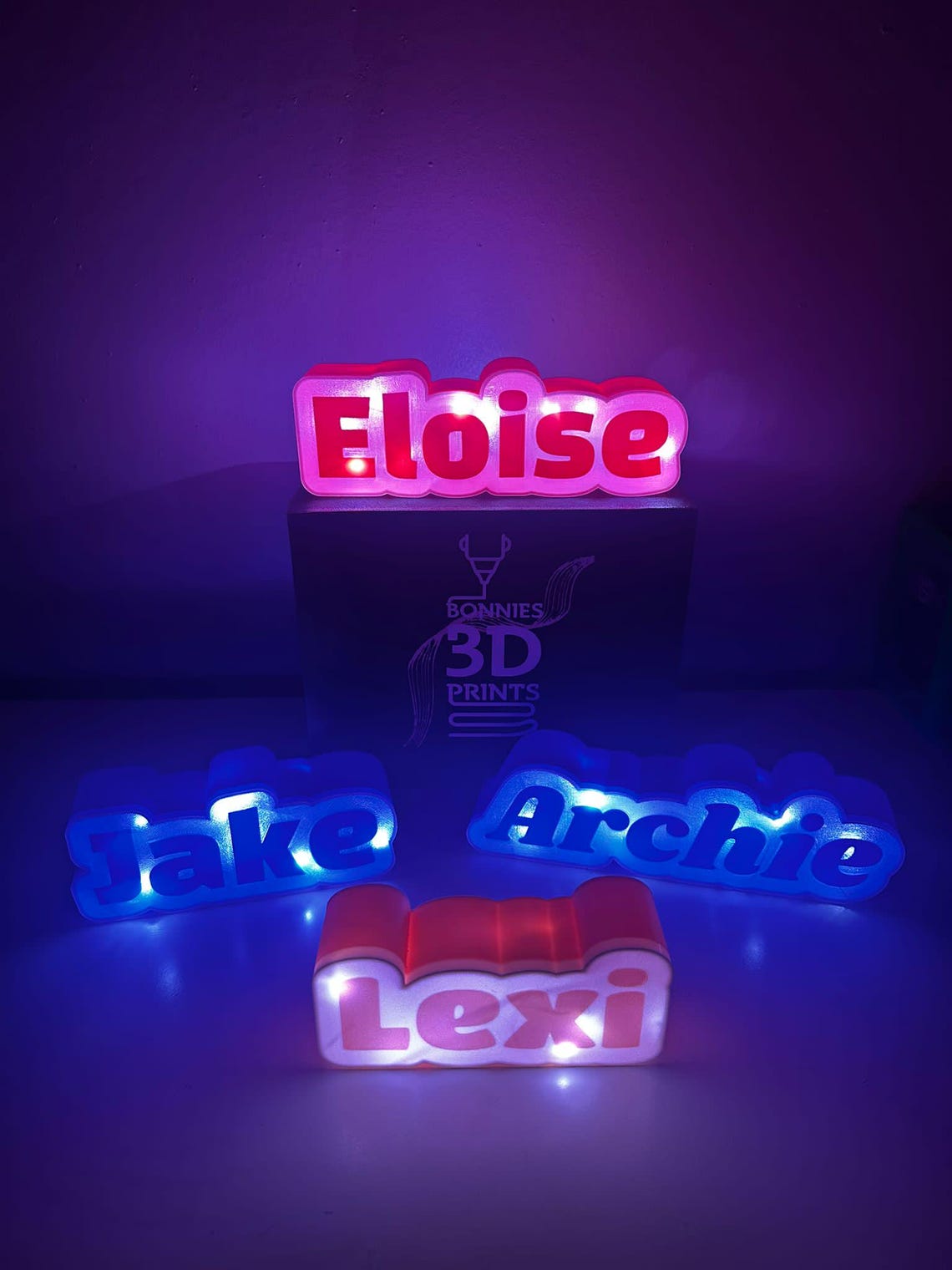 3d Printed Personalised Lightboxes - Etsy