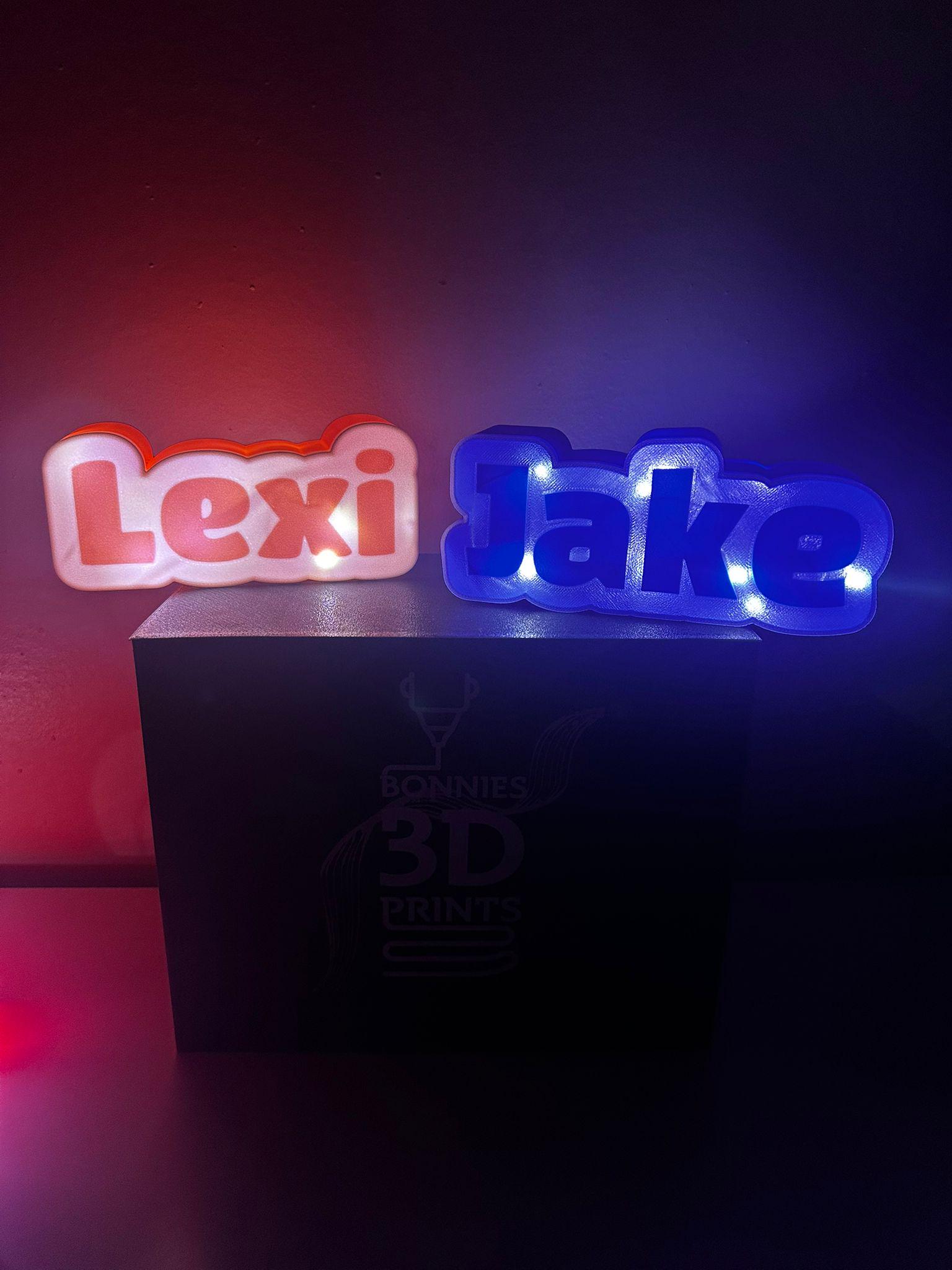 3d Printed Personalised Lightboxes - Etsy