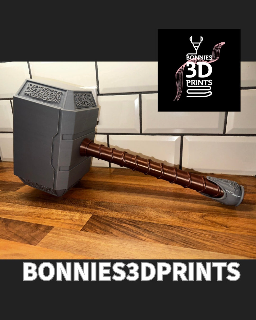 3D Printed Thor's Hammer 47cm Tall - Etsy