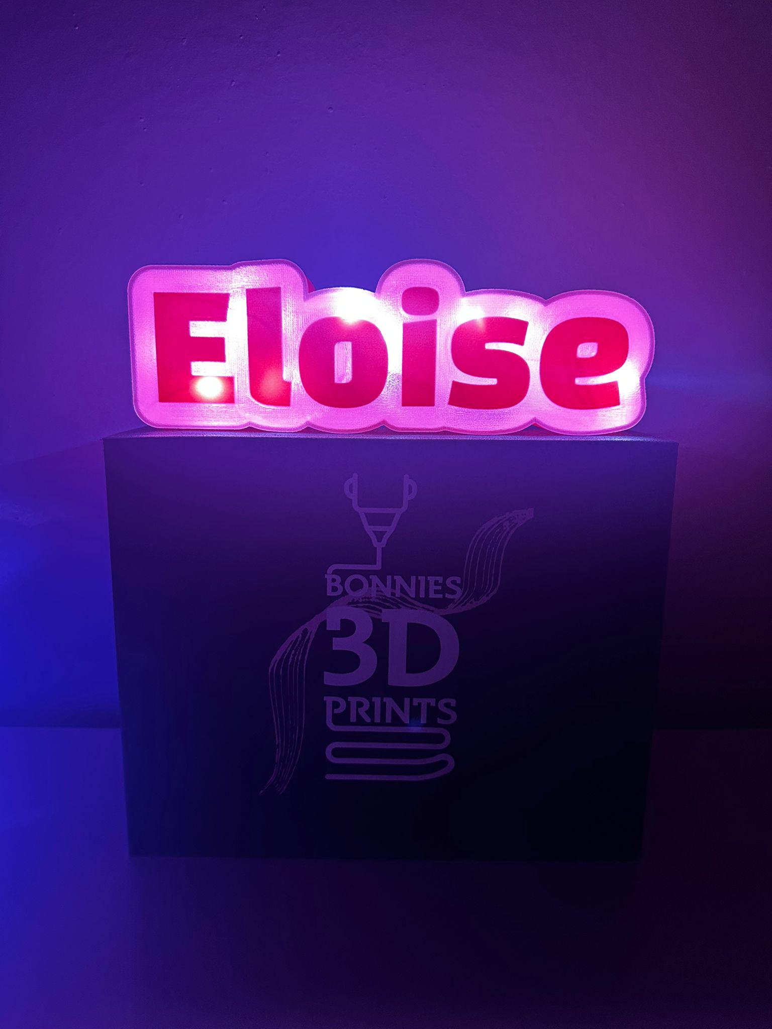 3d Printed Personalised Lightboxes - Etsy