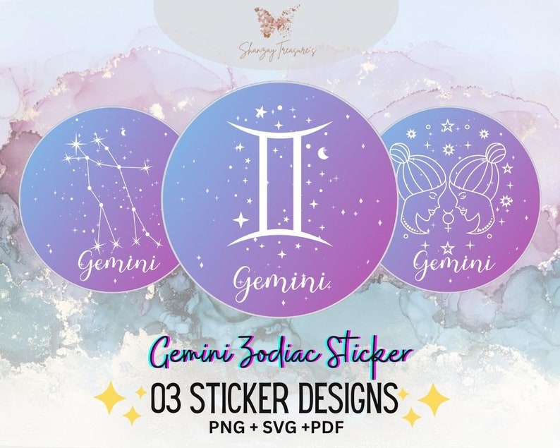 Gemini Svg Bundle Constellation Svg Zodiac Sign Svg - Etsy