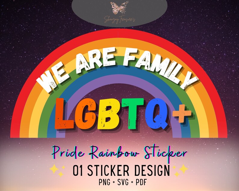 Rainbow Svg Pride Svg Gay Pride Svg We Are Family LGBTQ - Etsy
