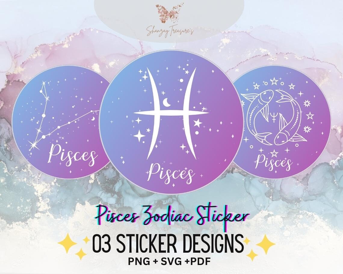 Pisces Sign Svg, Zodiac Sign PNG, Birthday SVG, Zodiac Signs SVG ...