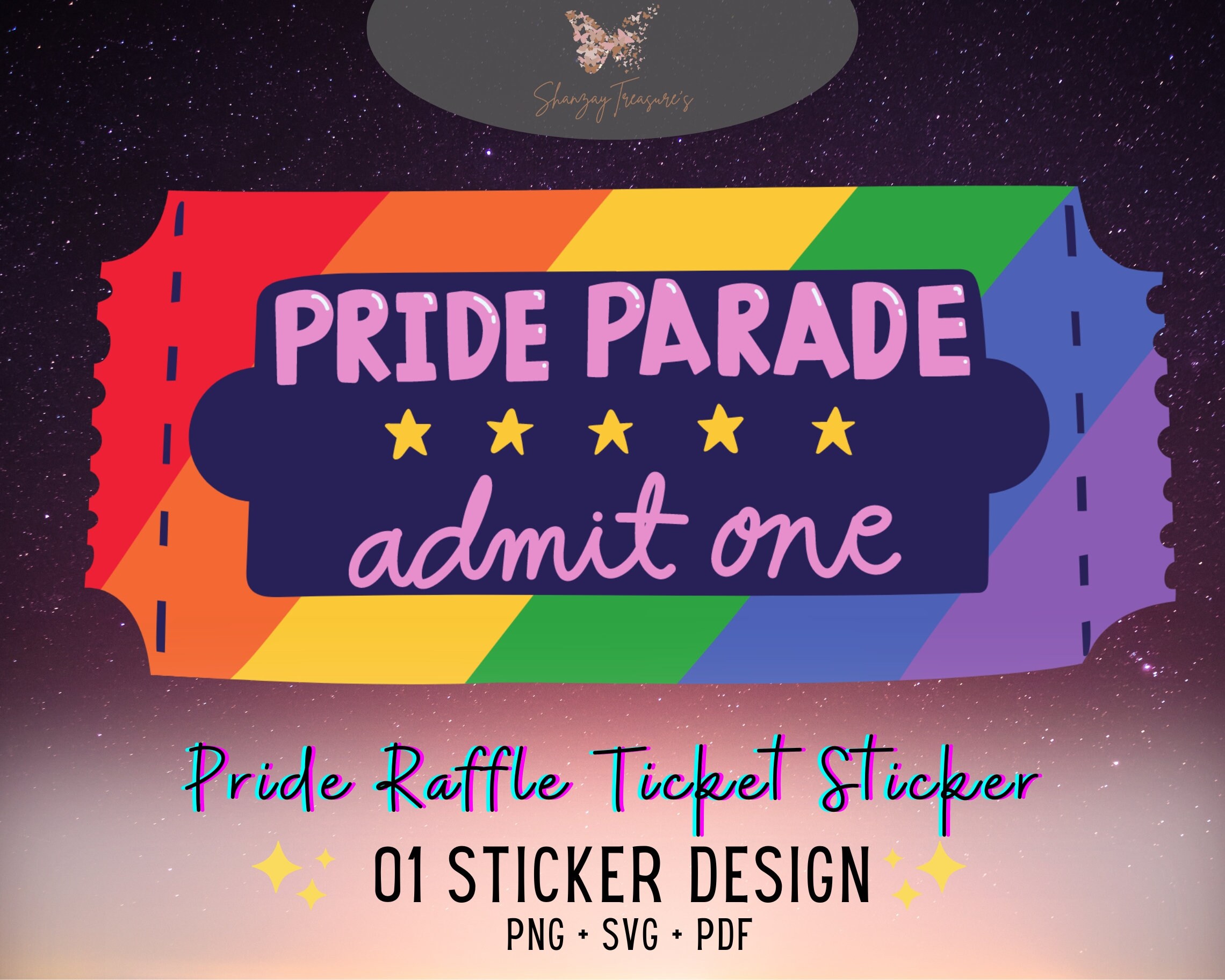 Pride Svg, Raffle Ticket, Gay Pride Svg, Pride Parade, LGBT Svg ...