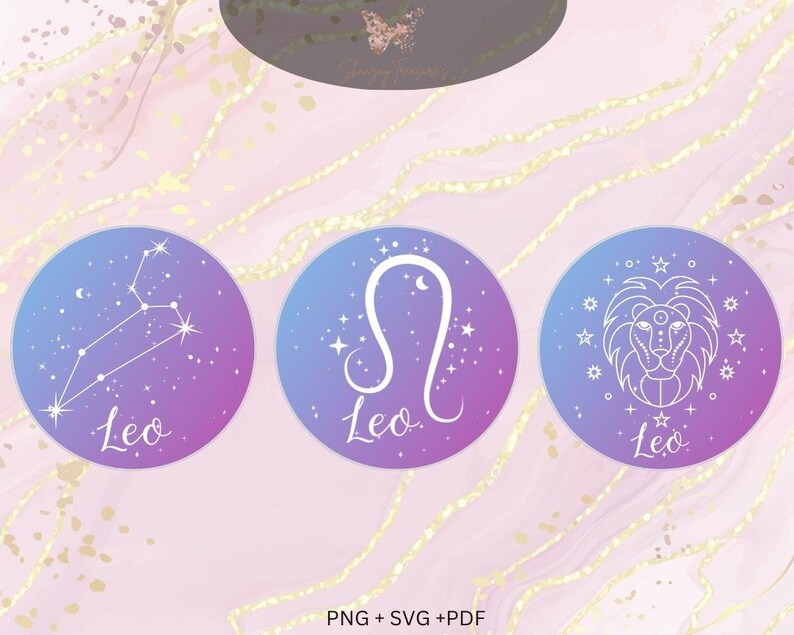 Leo Sign Svg, Zodiac Sign Svg, Bundle,zodiac Sign Clipart Bundle, Leo ...