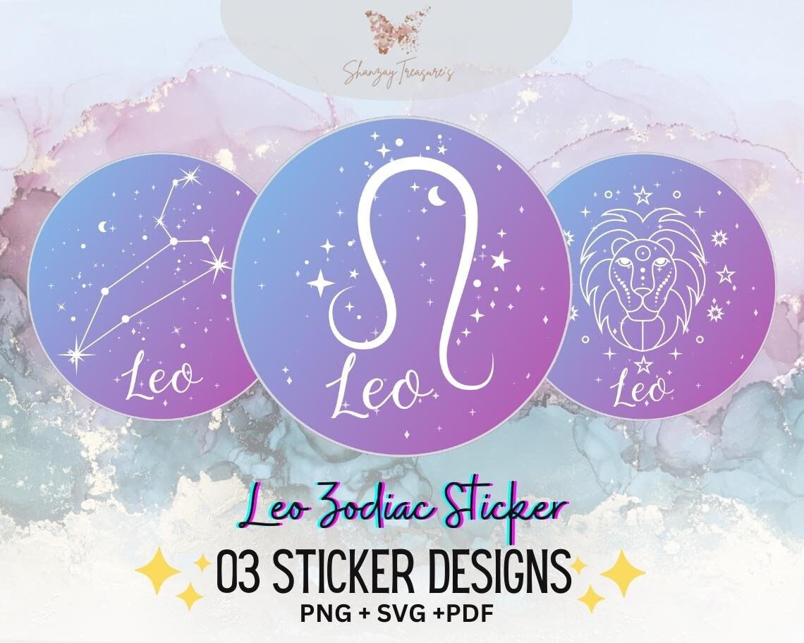 Leo Sign Svg, Zodiac Sign Svg, Bundle,zodiac Sign Clipart Bundle, Leo ...