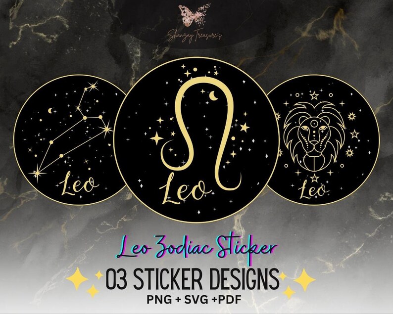 Leo Sign Svg, Zodiac Sign Svg, Bundle,zodiac Sign Clipart Bundle, Leo ...