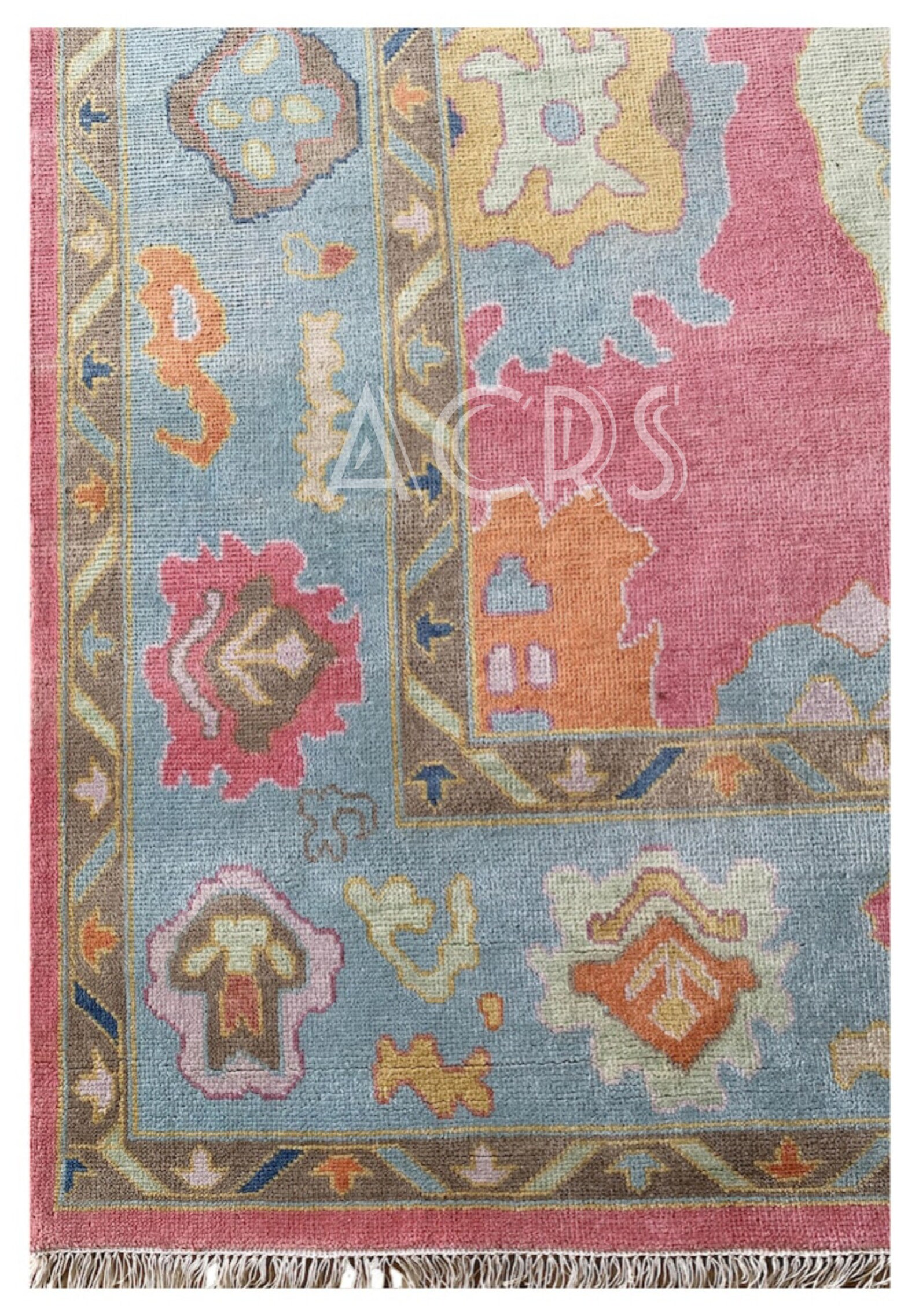 8X10 Pink Oushak Area Rug, 10x14 Pink Oushak Rug,handmade Wool Rug ...