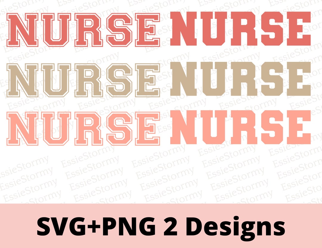 Nurse Varsity 2 Designs SVG PNG Sublimation Nude Neutral Boho - Etsy