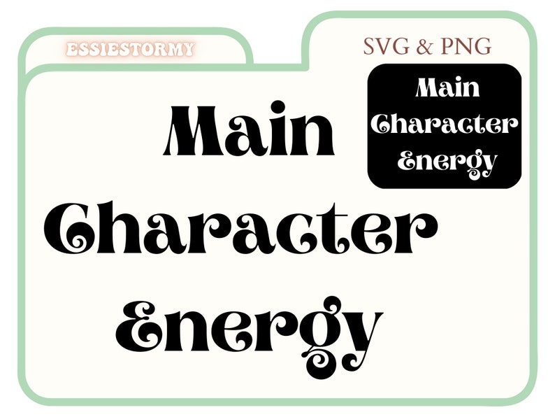 Main Character Energy SVG PNG Sublimation Booklover Books - Etsy