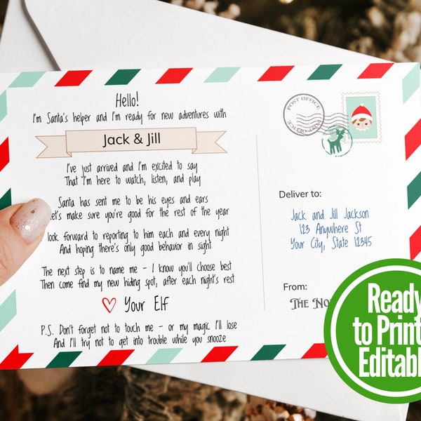 First Time Elf Arrival Letter - Etsy