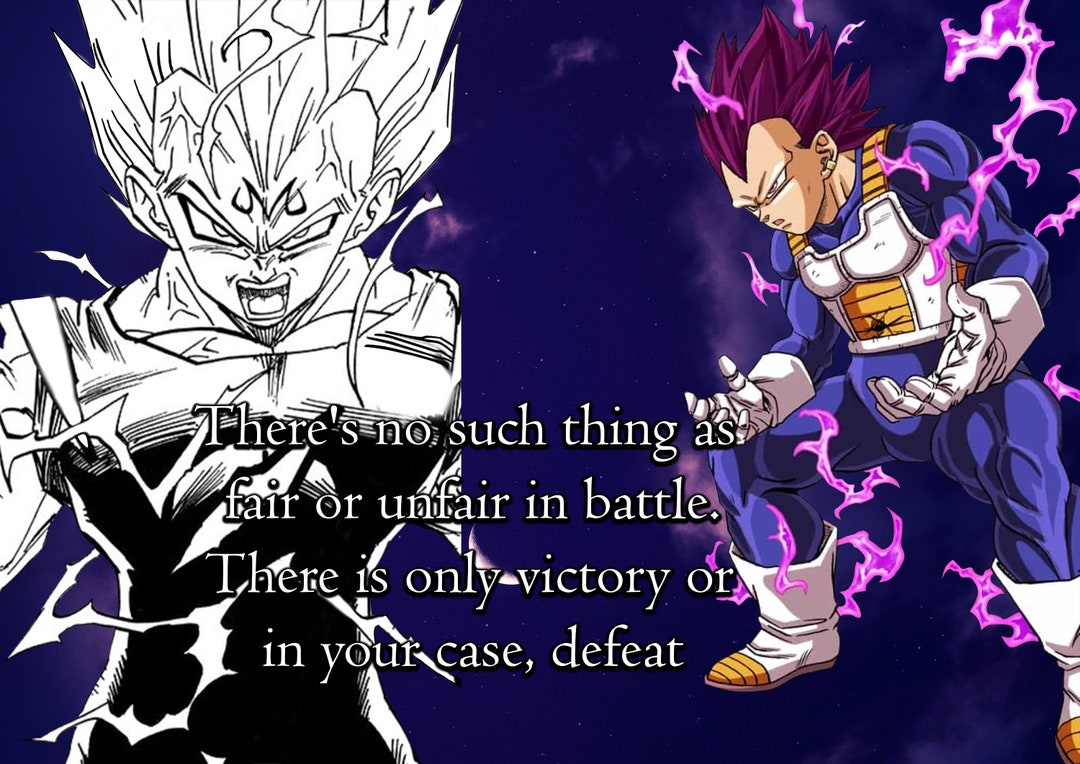 Vegeta, Motivational, Art, Never Give Up, Anime - Etsy