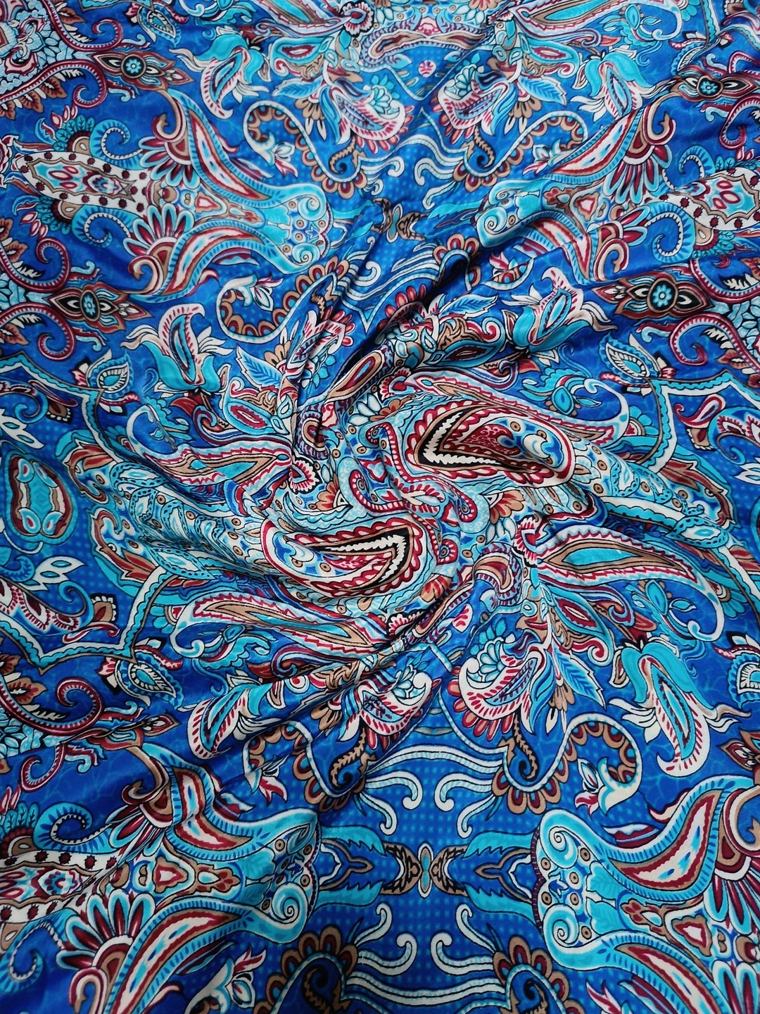 Printed Silk Fabric by Miter for Beautiful Dresses Luxury Silk - Etsy