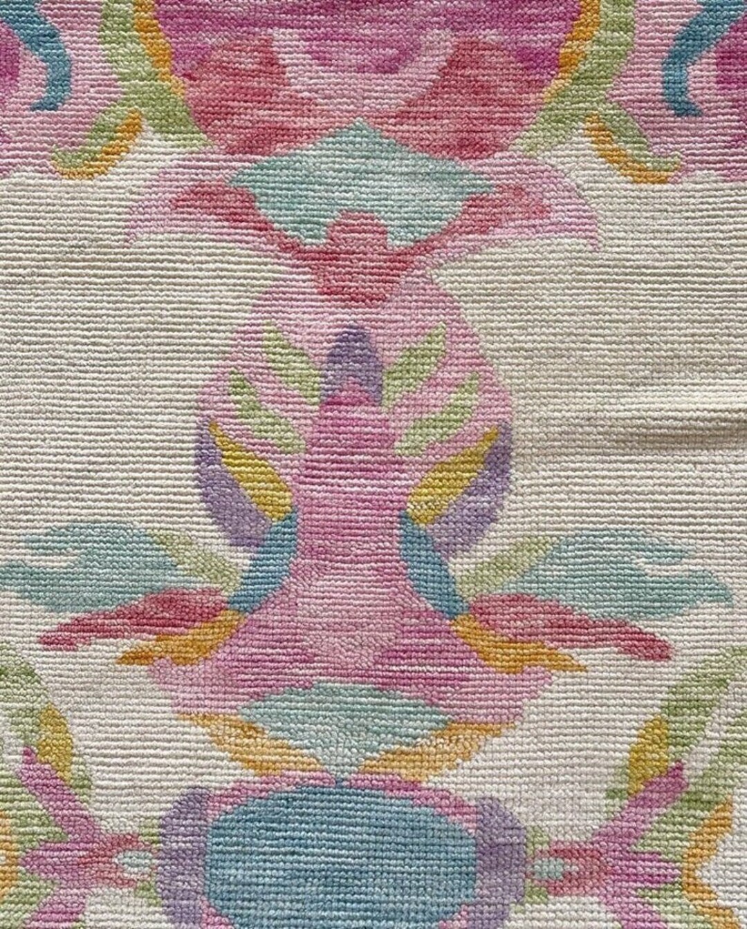 Oushak Knotted Rug Pink Oushak Rug 8x10 9x12 Pink Rug Bedroom - Etsy