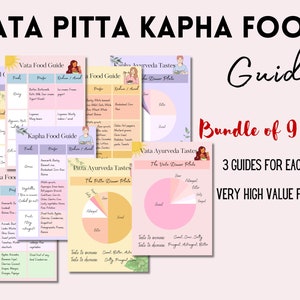 Ayurveda Dosha Food Guide: Vata Pitta Kapha, Health & Wellness (digital ...