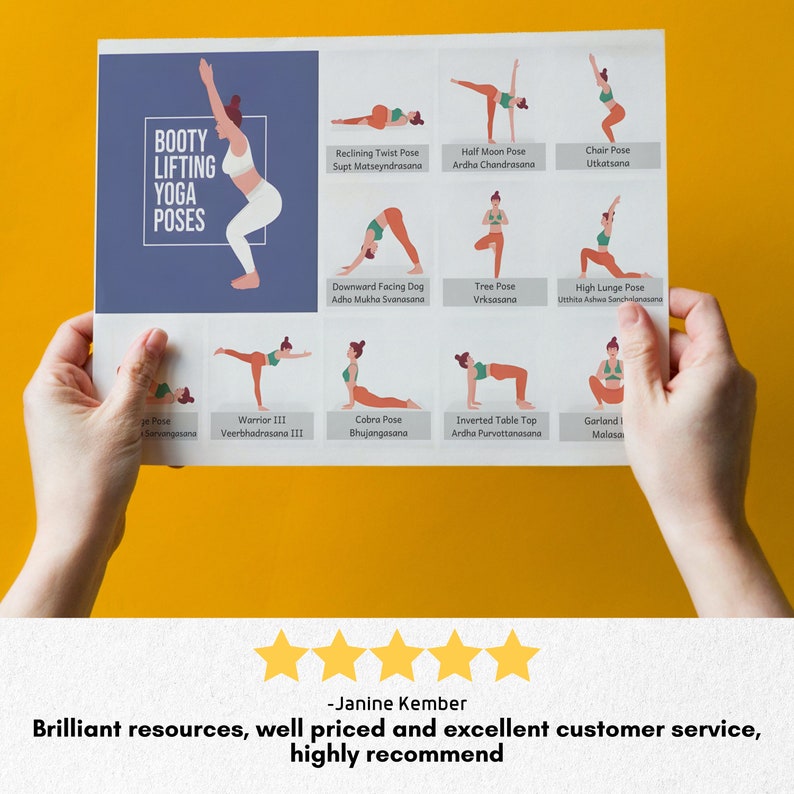 Booty Lifting Yoga Poses Print: Fitness Wall Art (digital Download) - Etsy