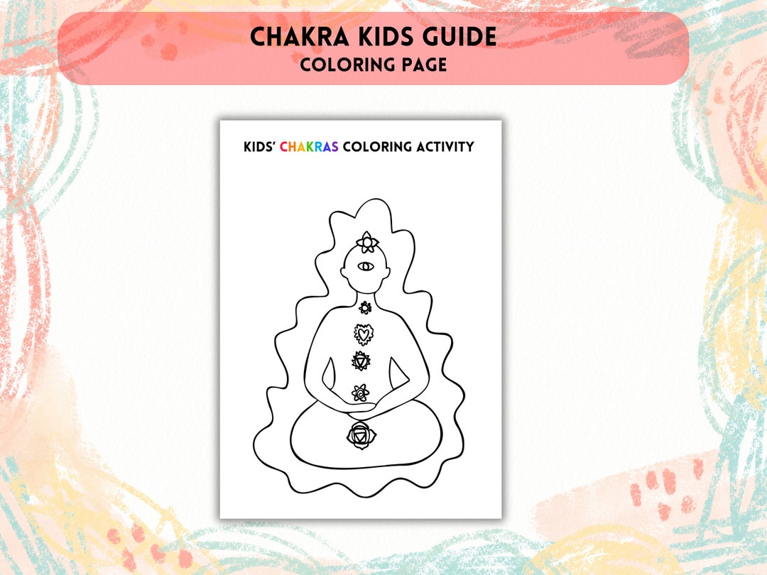 Chakra Coloring Page for Kids, Kids Activities Printable, Gift for Kids ...