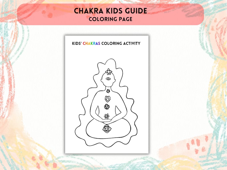 Chakra Coloring Page for Kids, Kids Activities Printable, Gift for Kids ...