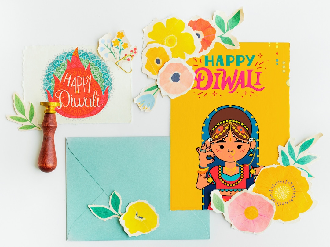 Diwali Greeting Card, Diwali Gifts, Diwali Decoration, Envelope and ...