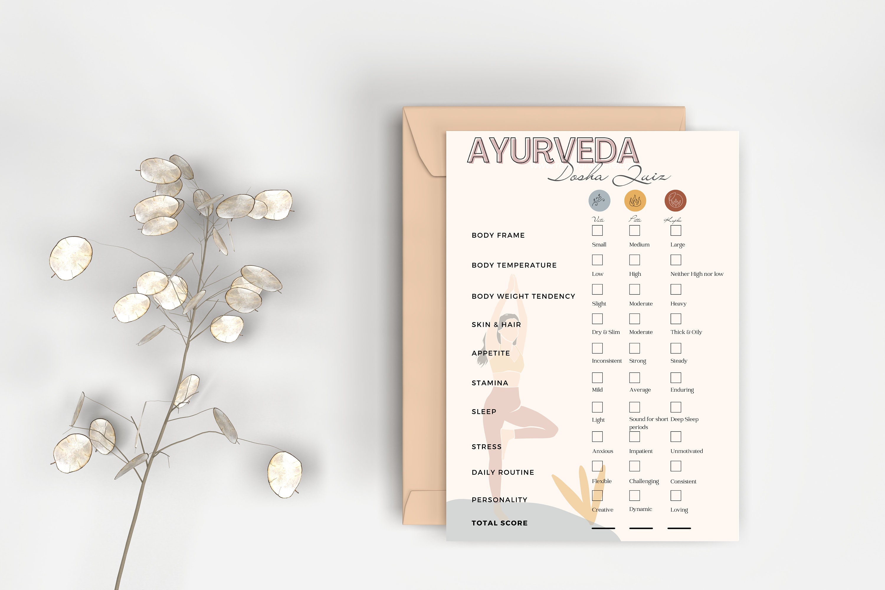 Ayurveda Dosha Quiz: Health & Well-being Printable (digital Download ...