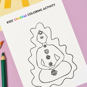 Chakra Coloring Page for Kids, Kids Activities Printable, Gift for Kids ...