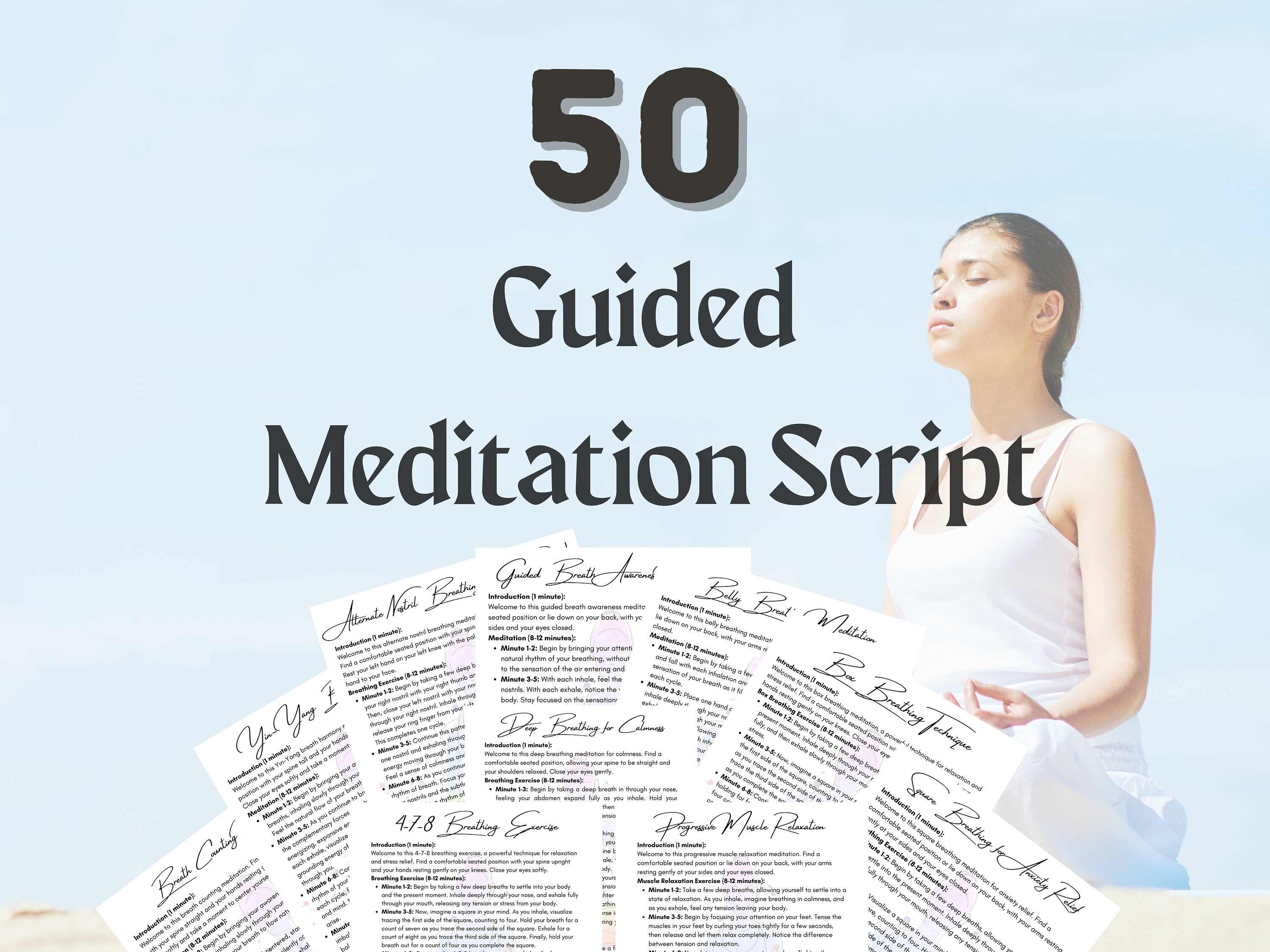 50 Guided Meditation Script Bundle Guided Meditation Script Collection ...