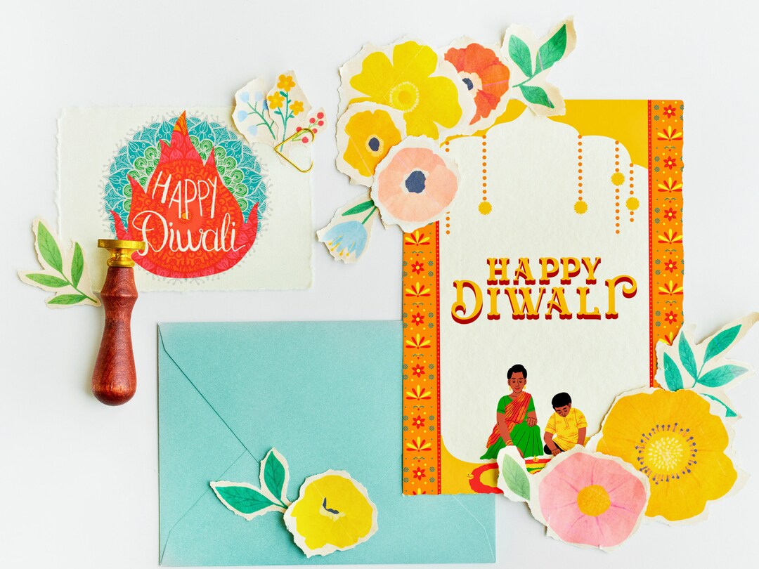 Happy Diwali Greeting Card, Diwali Gifts, Diwali Decoration, Indian ...