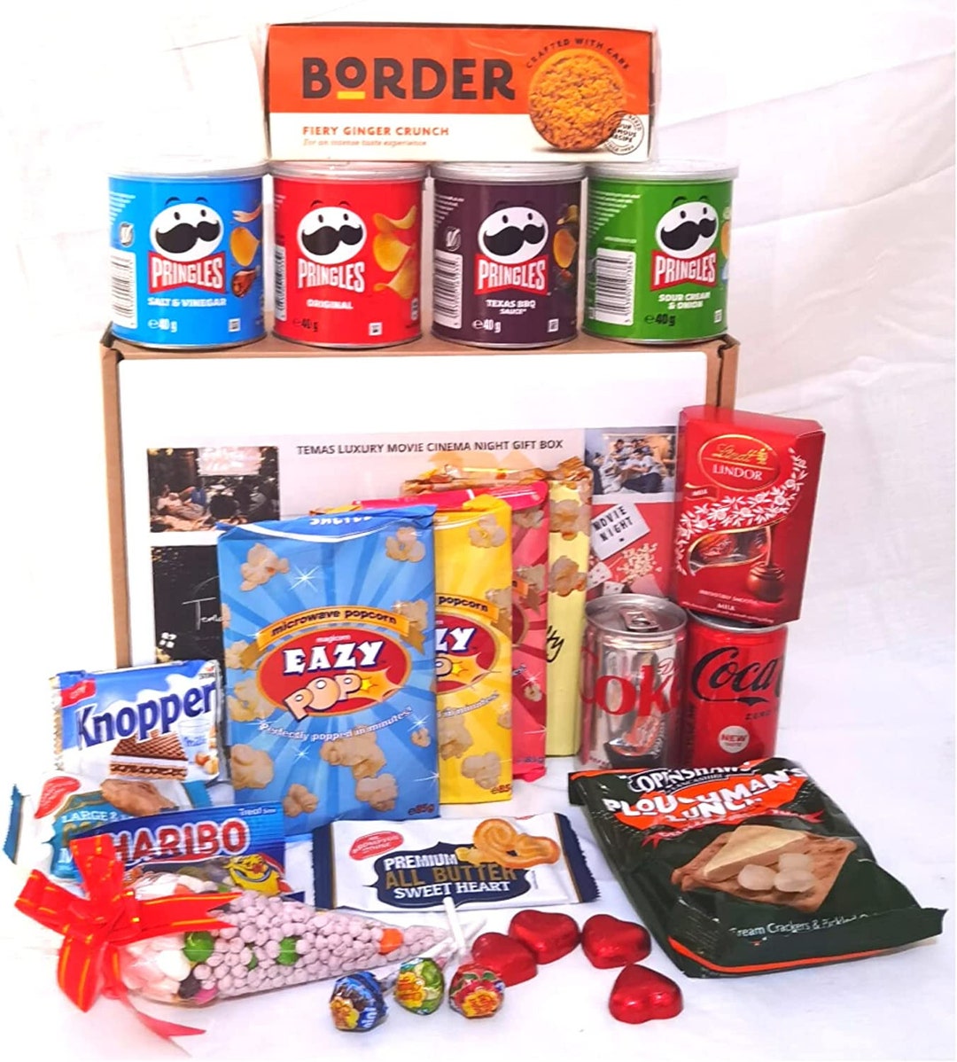 Home Movie Night Snack Fizzy Drinks Hamper Luxury Snack Box for Family ...