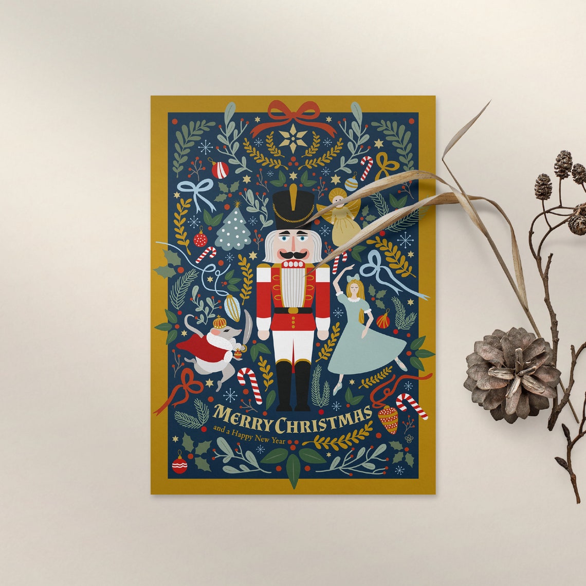 Christmas Card Printable, Nutcracker Christmas Card, Printable Card ...